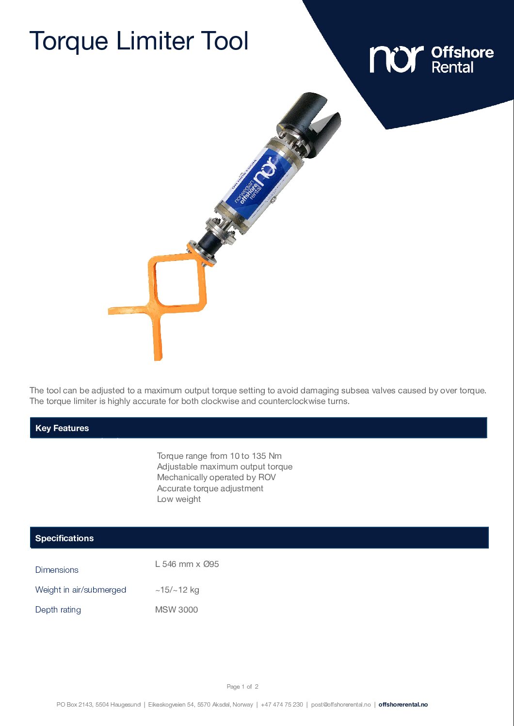 NOR-DS-Torque-Limiter-Tool-300323.docx - Norwegian Offshore Rental