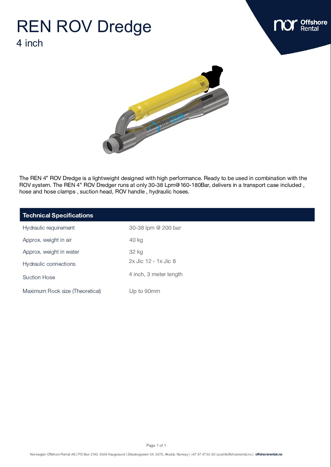 NOR-DS-REN-ROV-Dredge-4inch-170423.docx - Norwegian Offshore Rental